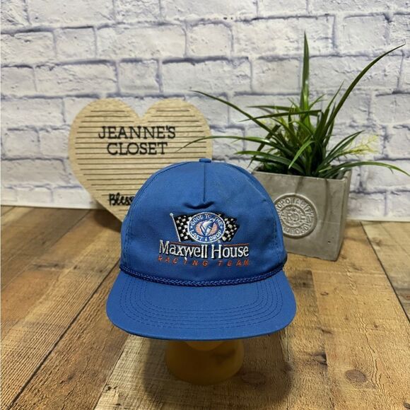 Accessories | Rare Vintage Maxwell House Nascar Racingteam Snapback Hat ...